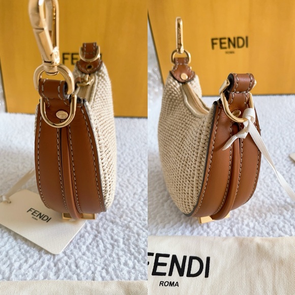 Fendi | Bags | Fendi Nano Fendigraphy Natural Raffia And Cotton Fiber ...
